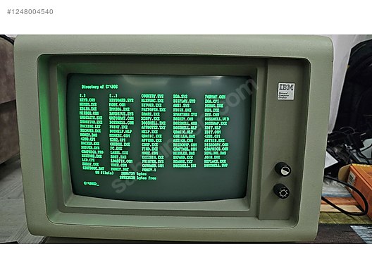 IBM 5151 retro monochrome monitor çalışır durumda sağlam sahibinden ...