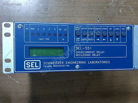 SEL SEL-551 Aşırı Akım Rölesi, 0551003X5C1X Overcurrent Relay ...
