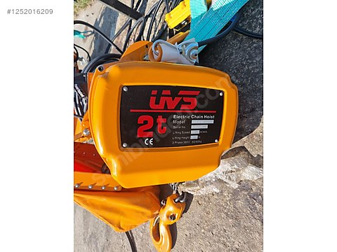 2 ton elektrikli calaskar zincirli vinç kumandalı sıfır ayarında ...