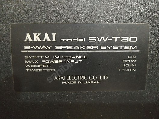AKAİ SW-T30 KOLON TAKIMI AÇIKLAMAYI OKUYUN - İkinci El Akai Set ...