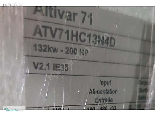 SCHNEIDER ATV71 132 KW SÜRÜCÜ ATV71HC13N4D - Schneider Programlayıcı ...