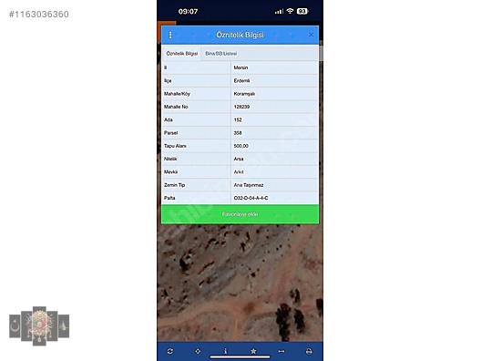 ERDEMLİ ARKIT KORAMŞALI 500 M2 VİLLA İMARLI ARSA - Satılık Arsa İlanları sahibinden.com'da ...