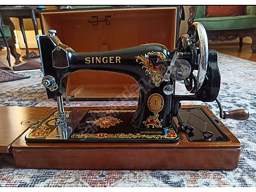 Singer Antika Dikiş Makinesi çil kondisyonda çiziksiz müzelik ...