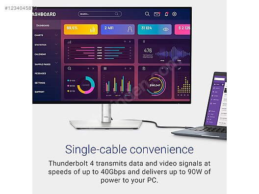 Dell UltraSharp U2724DE 27'' 5 ms 2K Pivot IPS 120 Hz Monitör ...