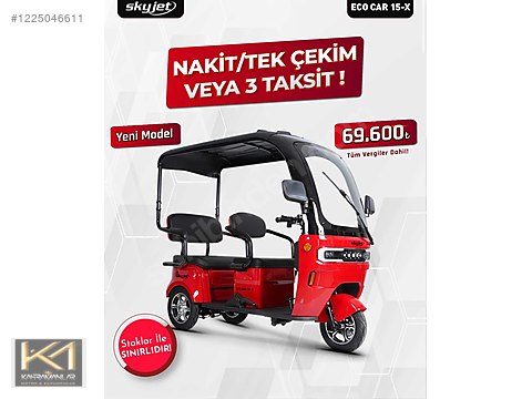 Skyjet Ecocar 15 1000 W Elektrikli Motor 69.600 TL Mağazadan Satılık ...