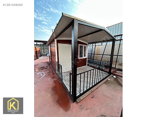 Prefab Houses / KENTSOY YAPI'DAN 7x3 21M2 VERANDA BEŞİK ÇATI PREFABRİK ...