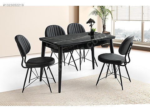 Masa Takımı / KELEBEK TEKNO KENAR 80*130 MASA VE 4 AD AHTAPOT SANDALYE ...