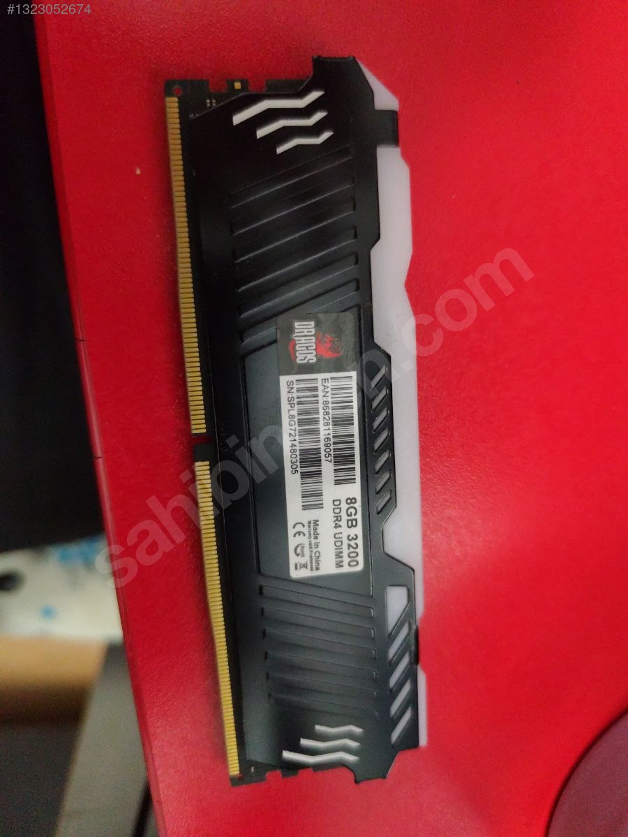 8GB 3200MHz DD4 UDIMM DRAGOS RGB Ram sahibinden.comda - 1323052674