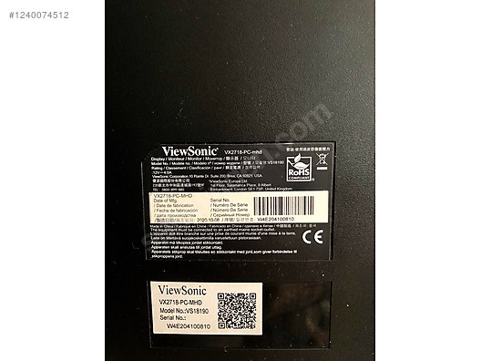 ViewSonic Monitör Vx2718 sahibinden.comda - 1240074512