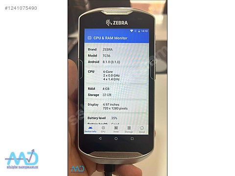 ZEBRA TC56 Sim Kartlı / TC57 ile Aynı Özelliklere Sahip - Barkod Cihazı ...