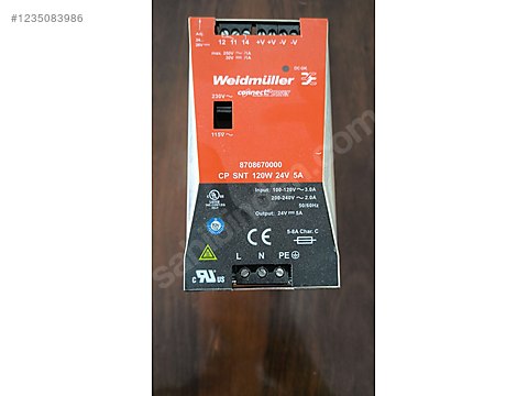 WEIDMULLER 8708670000 POWER SUPPLY CP SNT 120W 24V 5A at sahibinden.com ...