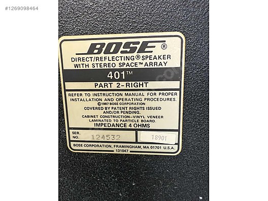 BOSE 401. SPEAKER - İkinci El Bose Kule Tipi Hoparlör fiyatları ...