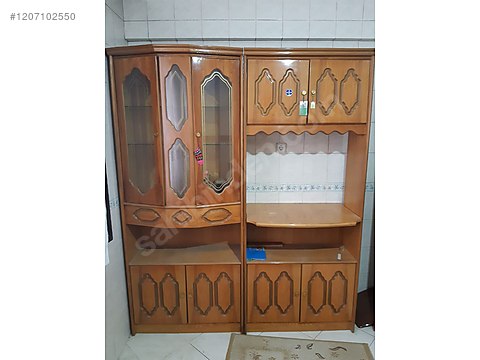 Yemek Odası / Antika Büfe & Vitrin / sunta üstüne ahşap kaplama vitrin ...