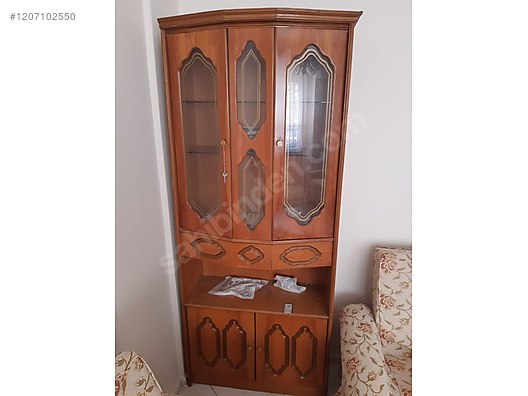 Yemek Odası / Antika Büfe & Vitrin / sunta üstüne ahşap kaplama vitrin ...
