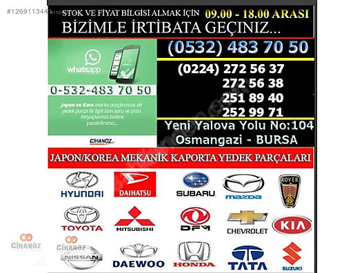 HYUNDAİ ACCENT ÖNCAM IZGARASI SAĞ-SOL1995-2000 86160-86161-22000 - İlan ...