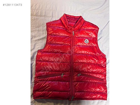 Moncler Kırmızı Puff Yelek Başlıklı Orjinal - Moncler Erkek Yelek ...