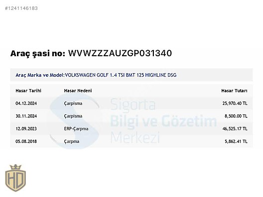 Volkswagen / Golf / 1.4 TSI / Highline / HD AUTO'DAN 2015 MODEL 117.000 KM CAM TVN+Bİ XENON ...