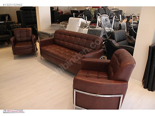 EFSANE BÜRO / 1+1+2 SİYAH BORULU LİTERA OFİS OTURMA GURUBU - Ofis ...