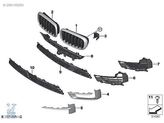 51117294475 F15 X5 ON TAMPON ALT IZGARA ORJINAL SIFIR - İlan ve ...