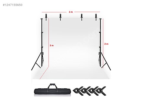 2X3 m white screen backdrop,foto ürün çekimi, beyaz fon perde ...