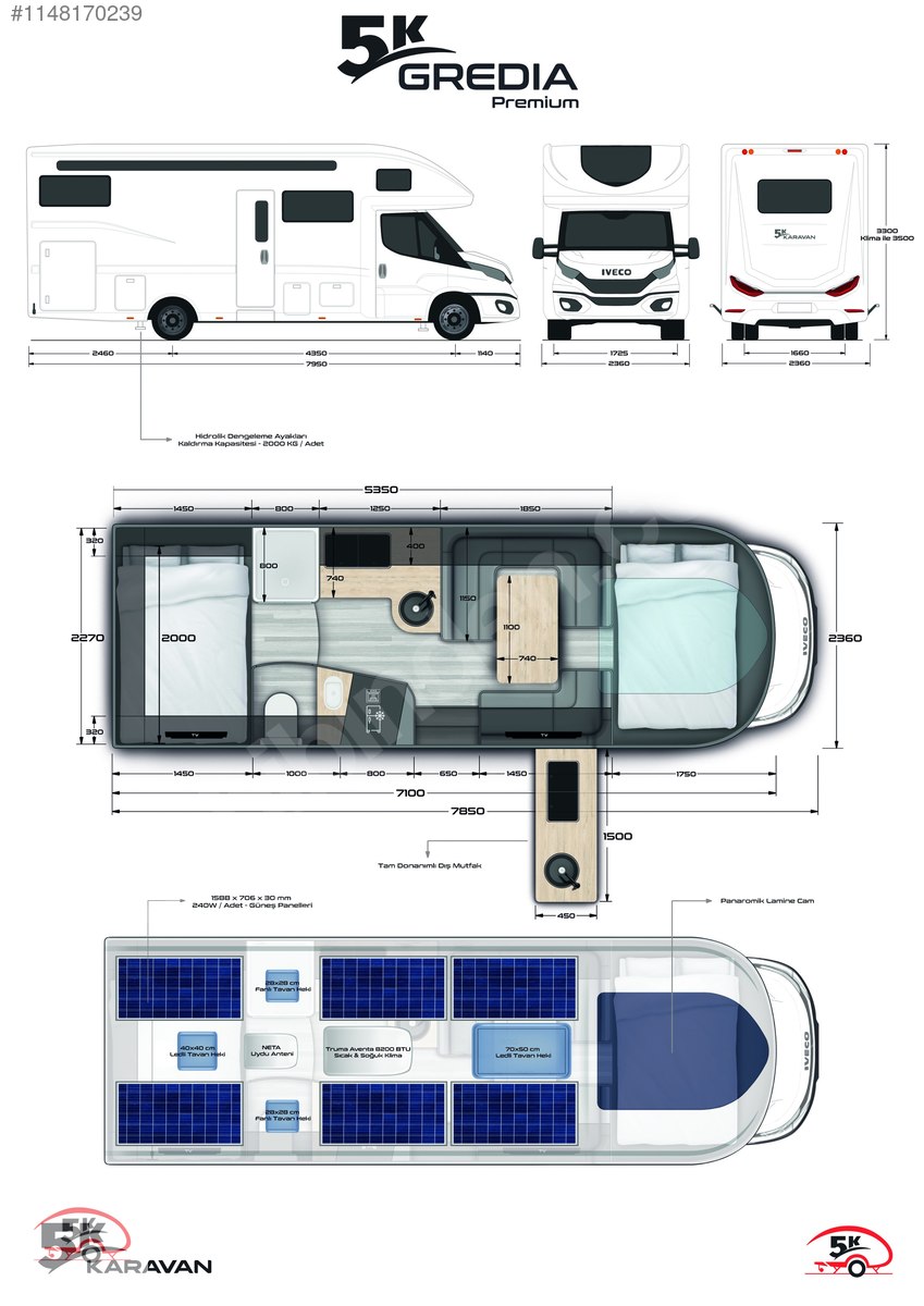 5K KARAVAN'DAN GREDIA PREMIUM MONOBLOK ALKOVENLİ KARAVAN Türkiye'nin en ...