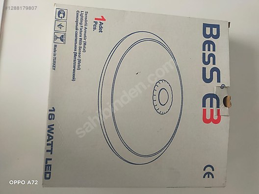 Bess Acil Kitli Sensörlü Led Lamba 360 Derece Sensörlü Led Tavan ...
