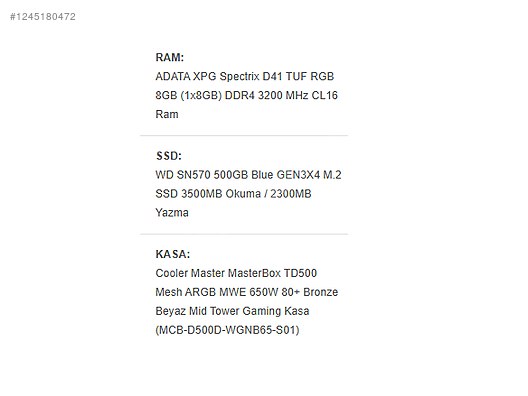 Asus / HAZIR KASA-ASUS Radeon RX 6700 XT DUAL 12GB/İNTEL i5-12500F ...
