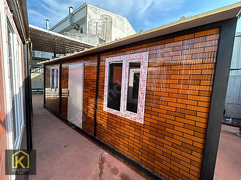 Prefab Houses / KENTSOY YAPI'DAN 7x3 21M2 BEŞİK ÇATI WC-DUŞ PREFABRİK ...