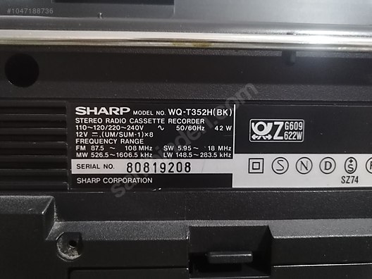 Sharp WQ-T352H(BK) X-BASS - İkinci El Sharp Müzik Seti & Teyp modelleri sahibinden.com'da ...