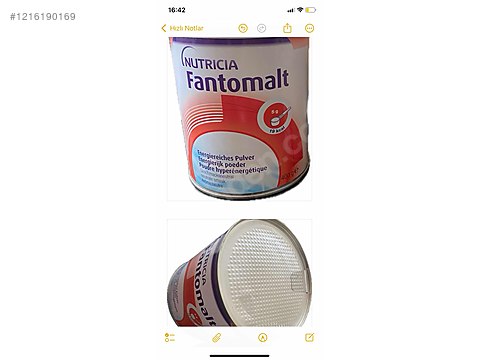 Nutricia fantomalt - Nutricia Bebek Mamaları sahibinden.com'da - 1216190169