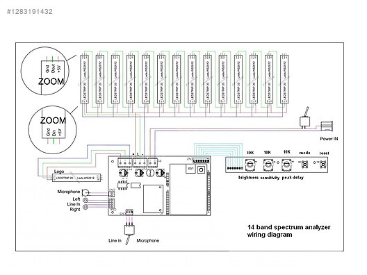 14 BAND AUDIO SPECTRUM ANALYZER - SES TEPKİLİ LED ANİMASYON sahibinden.comda - 1283191432