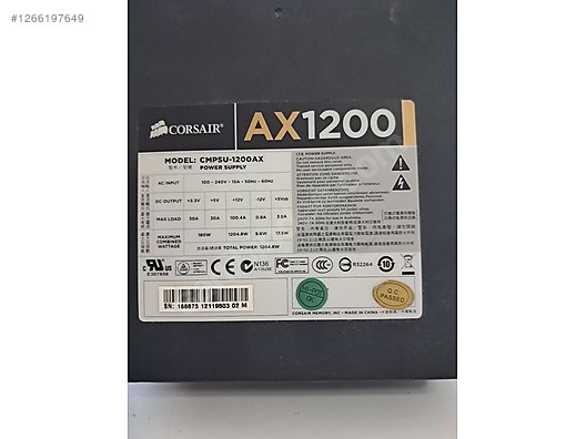 Corsair AX1200 (Gold 1200W) sahibinden.comda - 1266197649