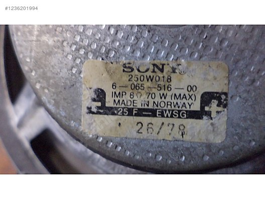 SONY SS-2070 TEK HOPERLER - İkinci El Sony Set Hoparlörü Hoparlör ...