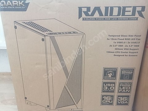 Dark Raider 3x12 cm FRGB fanlı, cam panel, usb 3.0 Kasa - Kasa ve Tüm ...