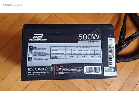 POWER BOOST 500W PSU - Güç Kaynağı ve Tüm Masaüstü Bilgisayar Parçaları ...