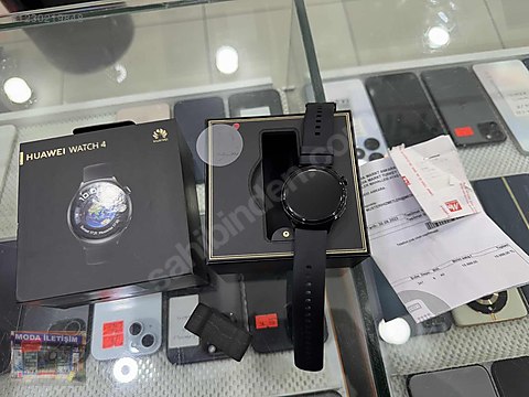 MODA İLETİŞİMDEN HUAWEİ WATCH 4 SİYAH SIFIR GİBİ 8 AY GARANTİLİ ...