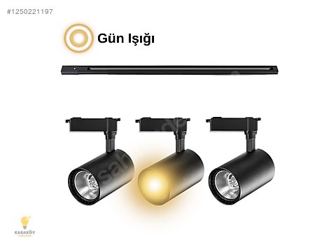 LED RAY SPOT 3 LU SET 3 AD RAY SPOT VE 1 MT RAYLI SISTEM - Armatür ve ...
