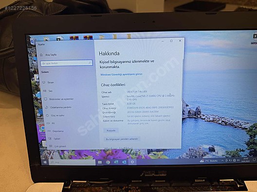 Asus / ASUS K555L / I7 / 8GB RAM / 240 GB SSD sahibinden.comda - 1227225156
