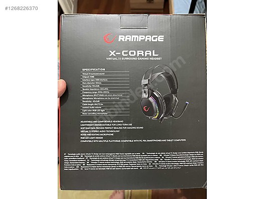 RAMPAGE X-CORAL 7.1 KULAKLIK ve HAVİT GAMENOTE MS1012A MOUSE sahibinden ...