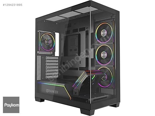 Ranker Rigel Black 5 x ARGB Fan USB 3.0 Type-C E-ATX Mid Tower K ...