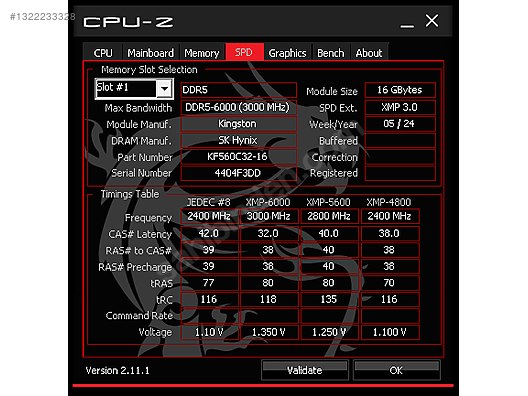 Kingston Fury Renegade RGB 32 GB (2x16) 6000MHz DDR5 CL36 Ram ...