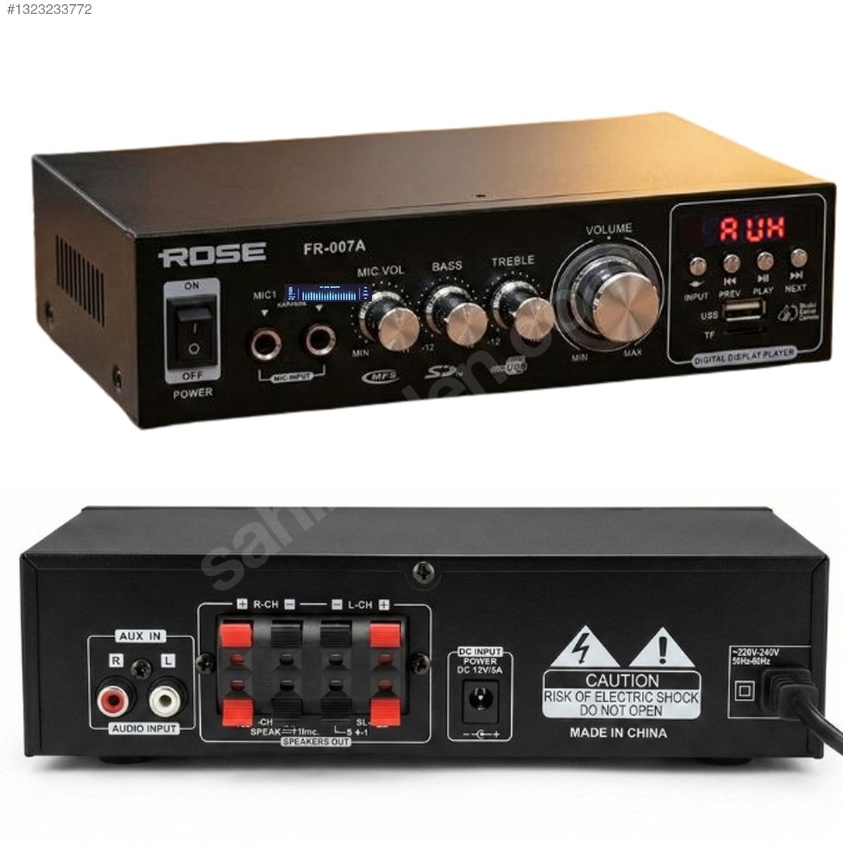 Anfi 2x50 Watt Bt Pc Mic Usb Sd 12v 220v 2 Mikrofon Girişli Rose ...