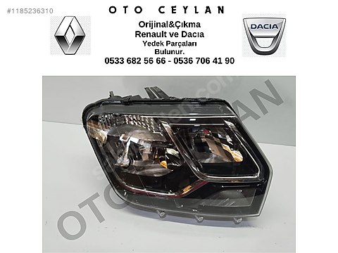 Otomobil & Arazi Aracı / Elektrik / 260100156R Dacia Duster Sağ Far ...
