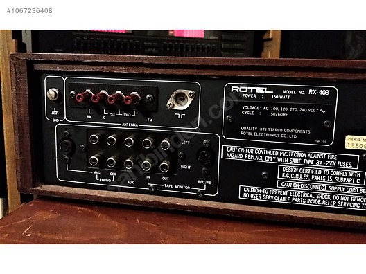 Rotel Receiver Amfi - Rotel RX-403 AM/FM Stereo Receiver Amfi-SILVER ...