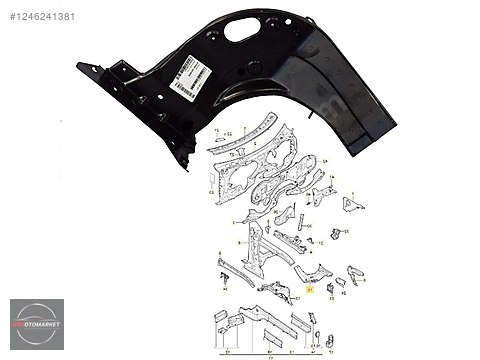 Porsche Cayenne Sağ Far Braketi(Çamurluk) 2011-2015 95850107200 - İlan ...