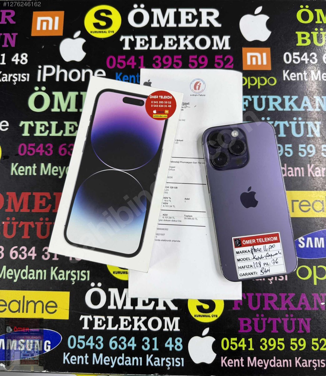 Apple / iPhone 14 Pro / İPHONE 14 PRO 128 PİL 76 KUTULU FATURALI ÖMER ...