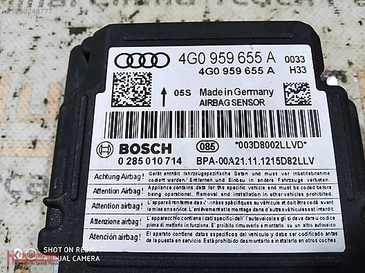 Otomobil & Arazi Aracı / Elektrik / AUDİ A6 C7 A7 AİRBAG BEYNİ 4G0 959 ...