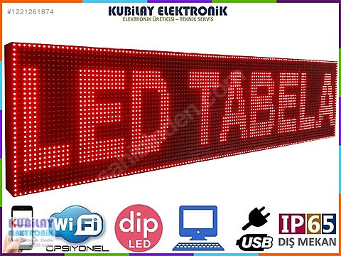 224x32 cm KAYAN YAZI DIŞ MEKAN LED TABELA / İSTEDİĞİNİ YAZ - Yapı ...