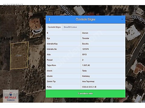 REMAX TOROS'TAN BULUKLU'DA ŞEHİR MANZARALI VİLLA ARSASI 3 - Satılık Arsa İlanları sahibinden.com ...