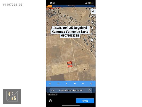 GÖKHAN BAĞCI'dan TAVAS-OVACIKTA KÖYE YAKIN ÇOK İYİ KONUMDA TARLA ...